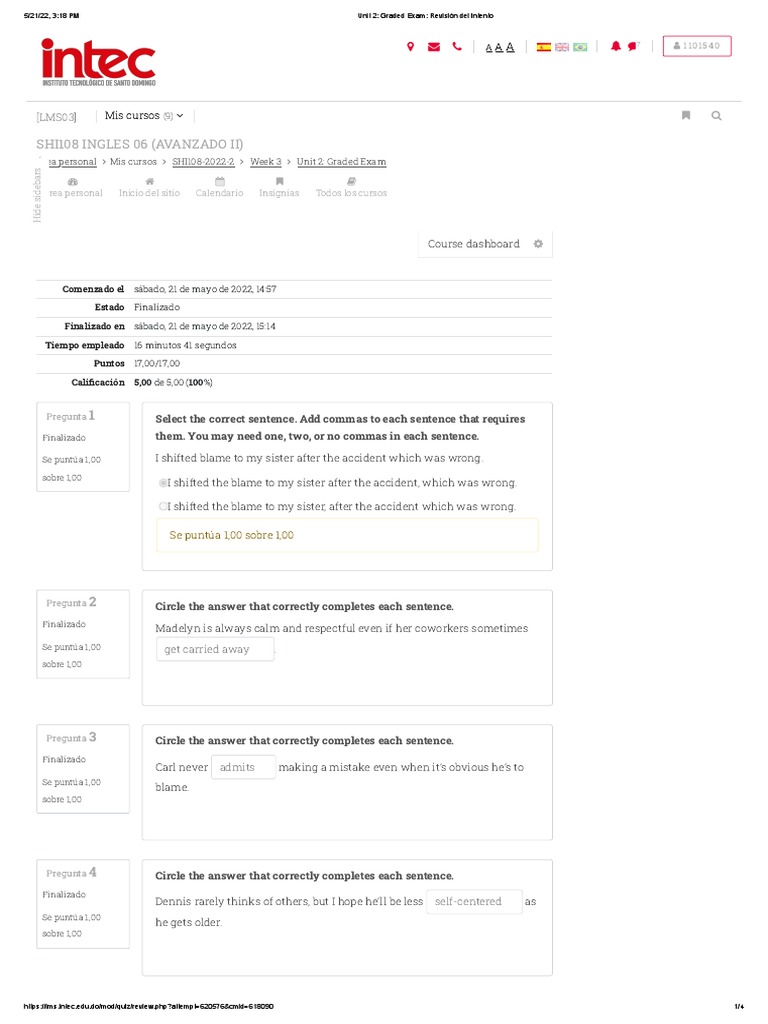 Unit 2 - Graded Exam - Revisión Del Intento R | PDF
