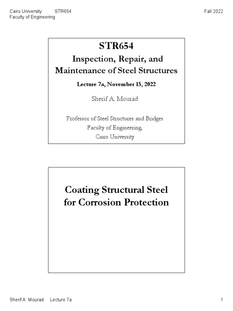 STR654 - Lecture 7a 2022 | PDF | Rust | Corrosion