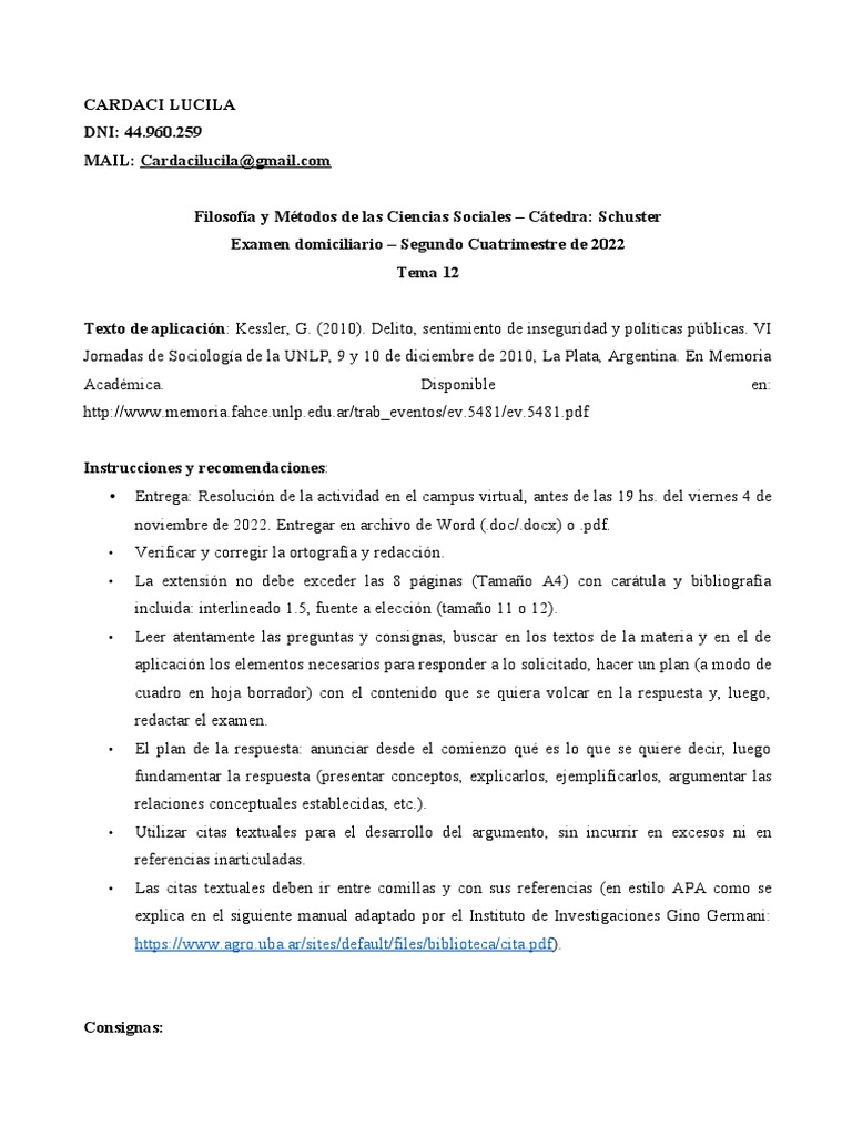 CARDACI LUCILA, DNI 44960.259, Tema 12-SEGUNDO PARCIAL, 2022 | PDF ...