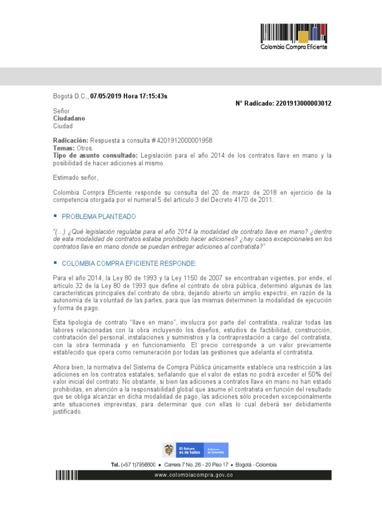 Contrato Llave en Mano | PDF | Estado (política)