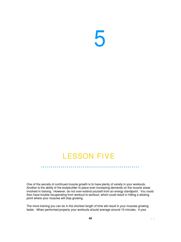 12 Week Body Shaping Course Lesson 5 | PDF