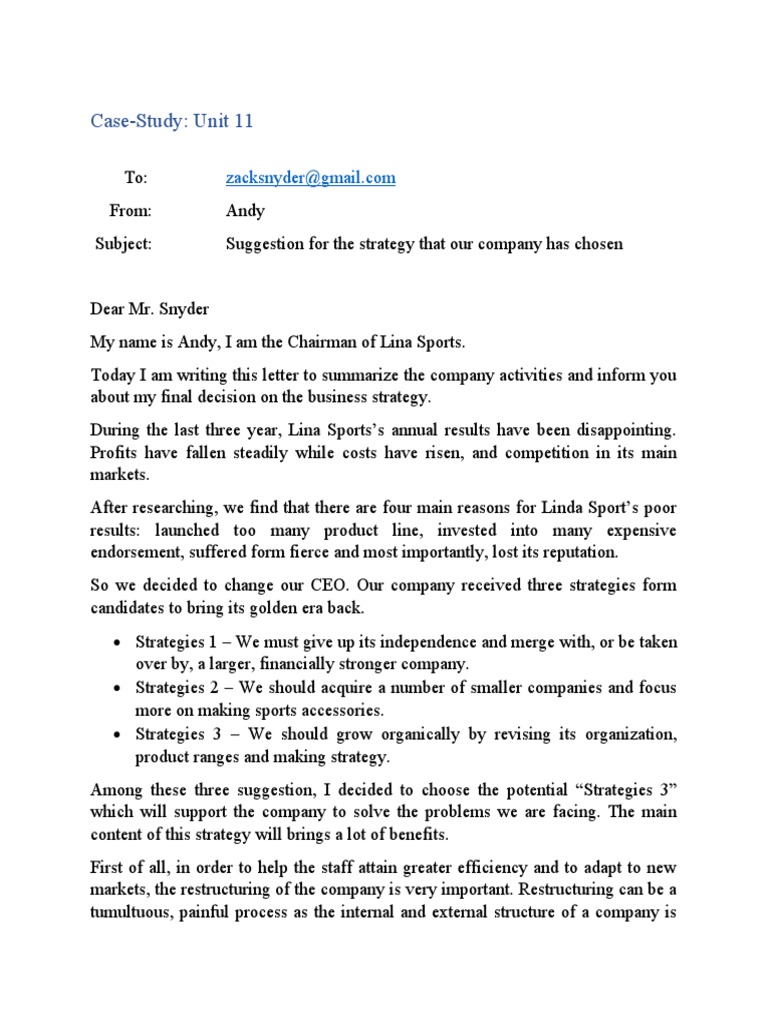 Case-Study Unit 11 | PDF | Business | Economies