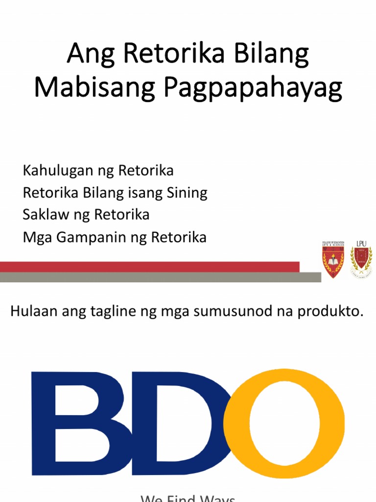 Retorika Panimula | PDF