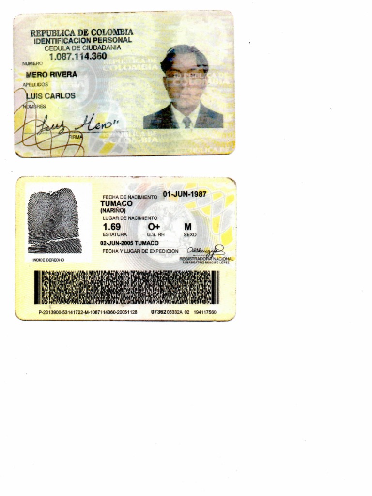 Cedula Luis Carlos | PDF