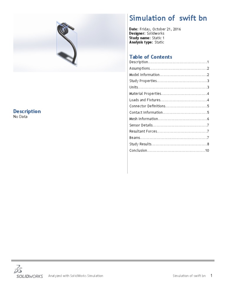 Swift Bn-Static 1-1 | PDF | Young's Modulus | Strength Of Materials