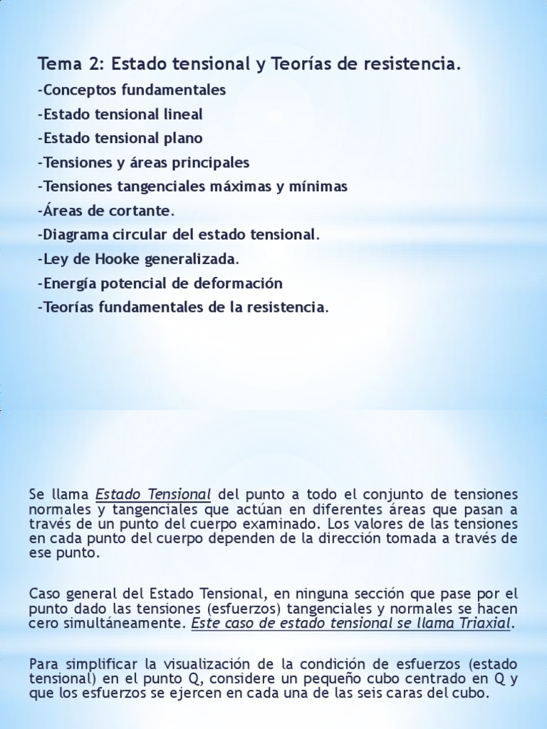 Tema 2 - Estado Tensional y Deformacional | Descargar gratis PDF ...
