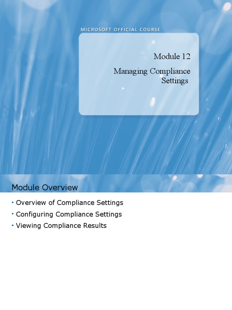 Managing Compliance Settings | PDF | Windows Registry | Microsoft Windows