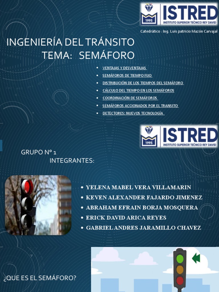 Exposicion Semaforo Ingieneria de Transito | PDF | Semáforo ...