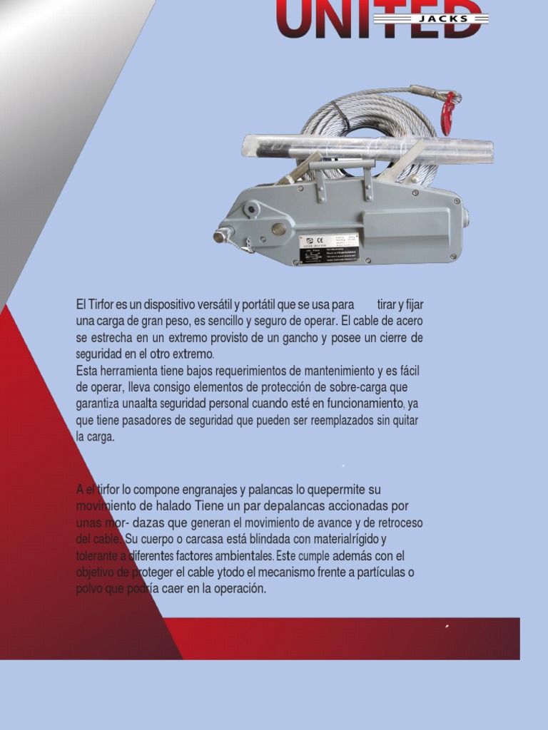 Ficha Tecnica Tirfor | PDF