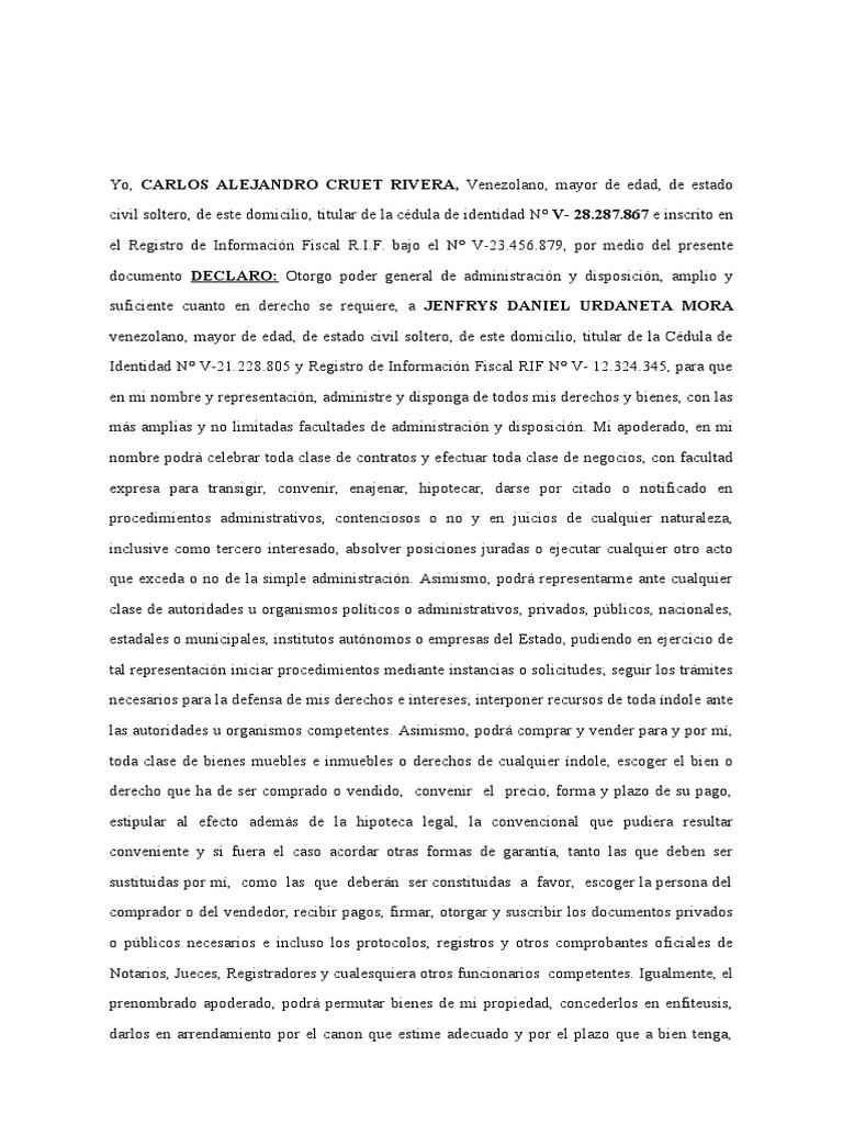 Poder General Amplio 2 | PDF | Bancos | Propiedad