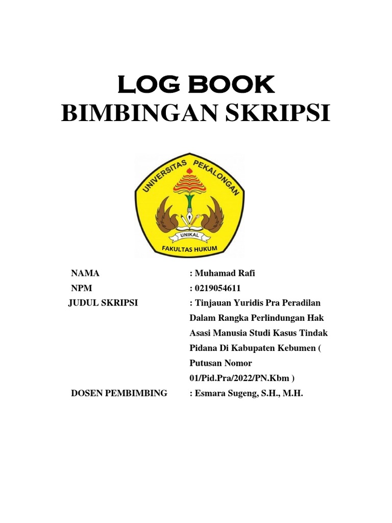 Logbook Bimbingan Skripsi II | PDF