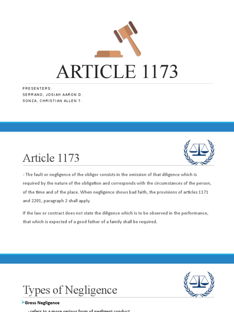 Article 1173 1 | Download Free PDF | Damages | Negligence