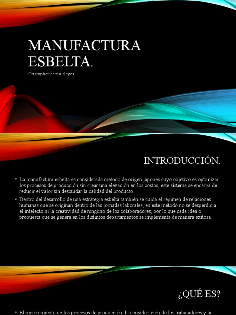 Manufactura Esbelta | PDF | Lean Manufacturing | Sector secundario de la economía