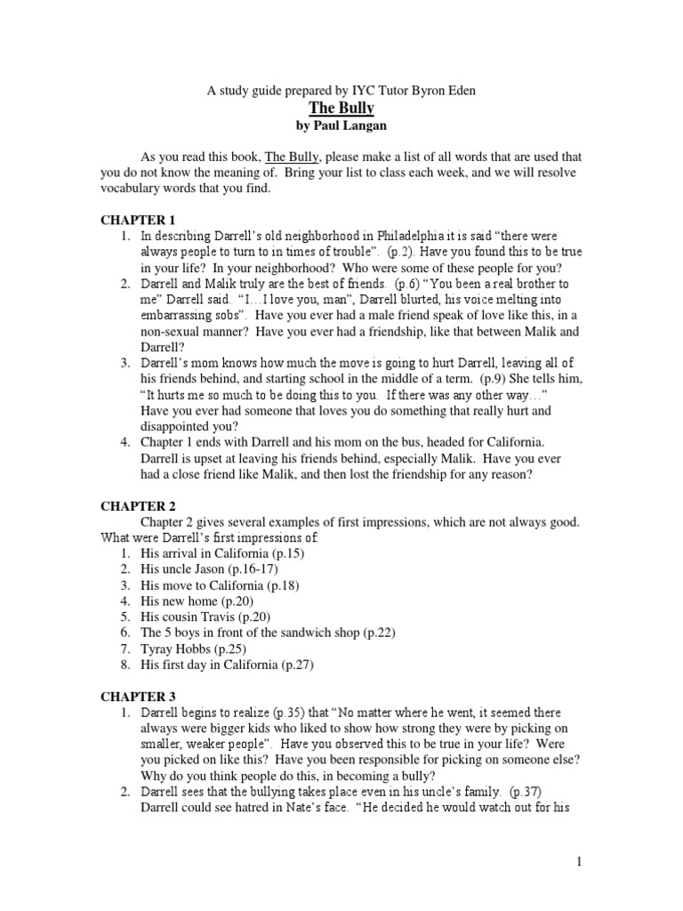 Victoria Pedroza-Menjivar - The+Bully+PDF+Questions+Higher+Order - Pdf.kami | PDF | Bullying