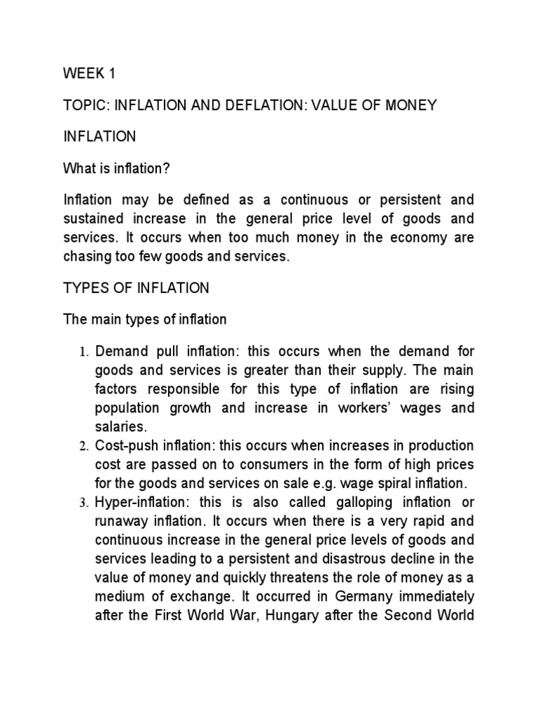 Ss3 First Term Lesson Nt Newest Pdf Taxes Inflation