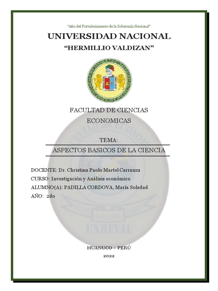 Aspectos Basicos de La Ciencia | PDF | Conocimiento | Science
