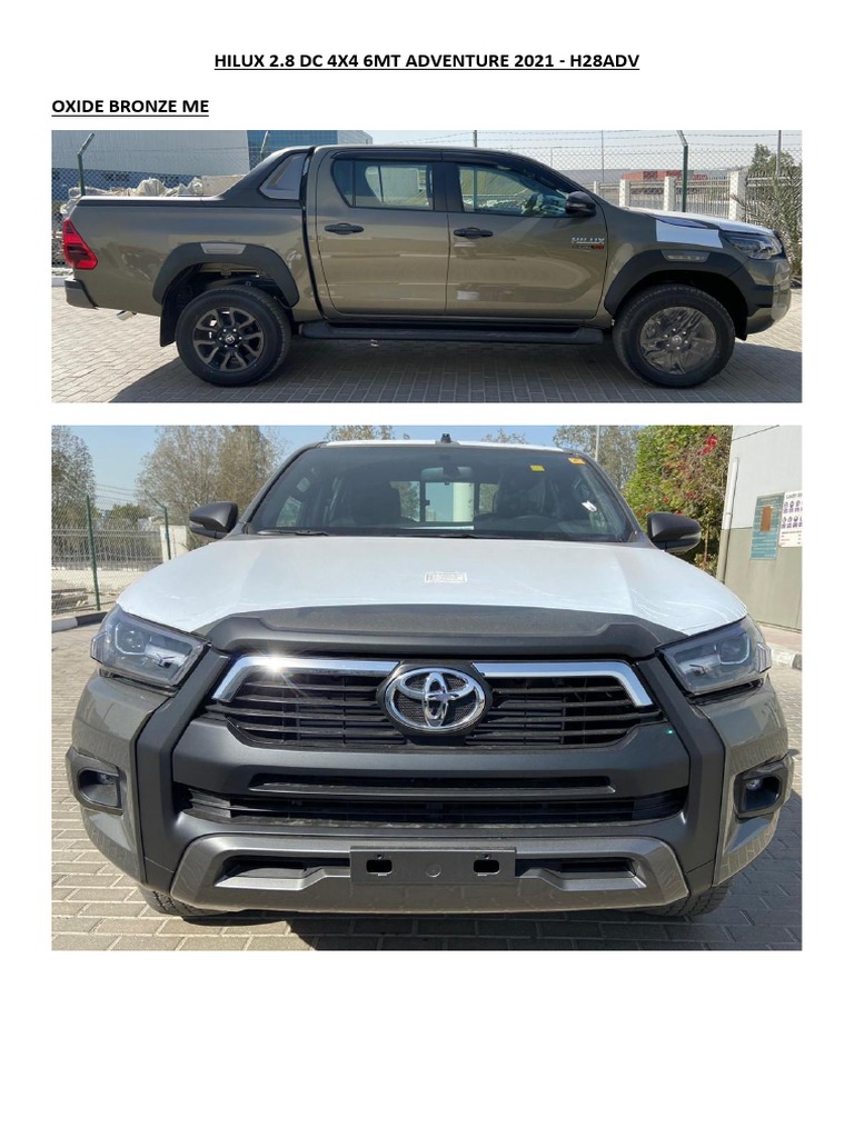 H28adv Hilux 2.8 DC 6MT Adventure 2021 BLK & Oxide BR | PDF