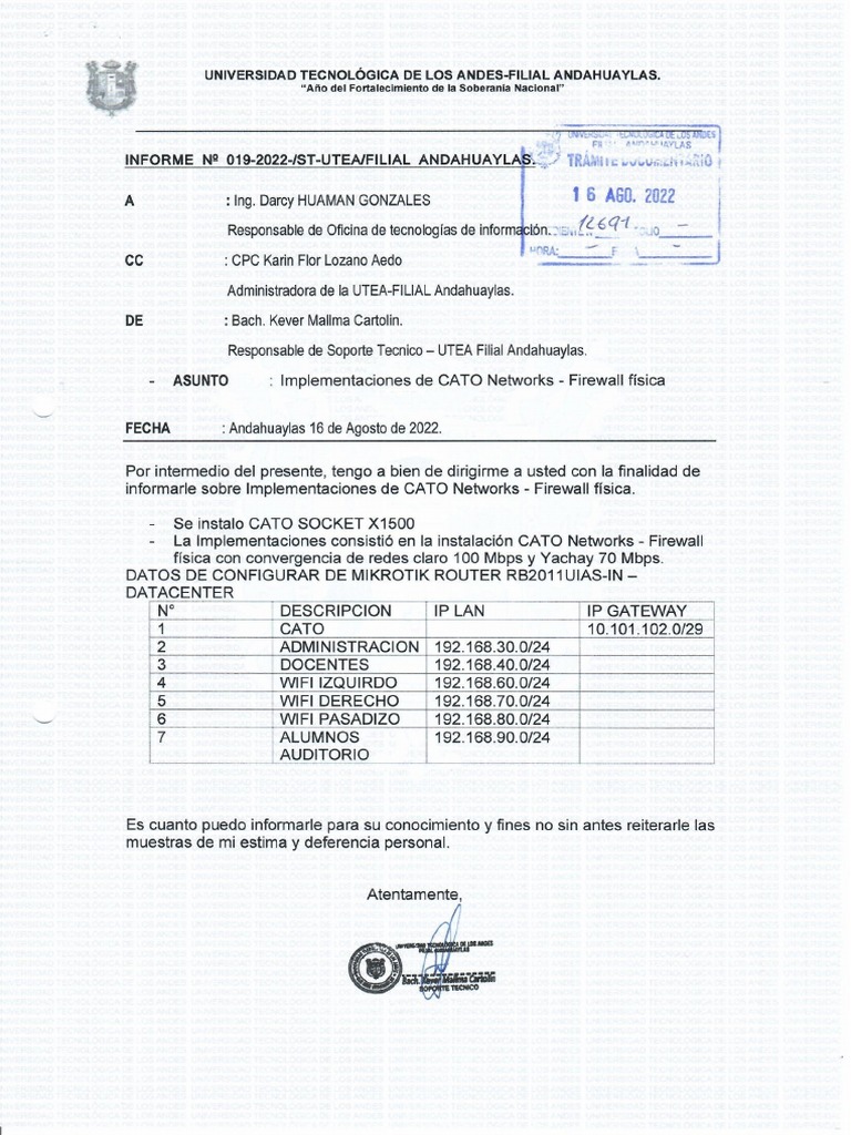 Instalacion de Firewall Cato | PDF