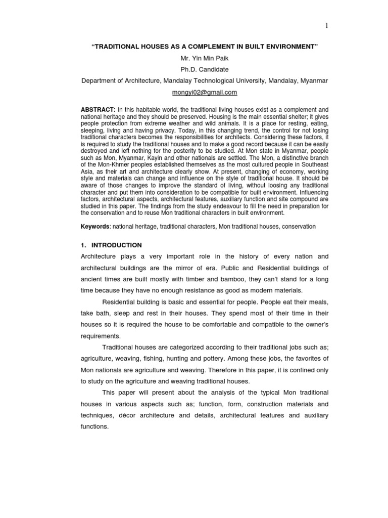 Mon Traditional House | PDF | Kitchen | Architectural Design