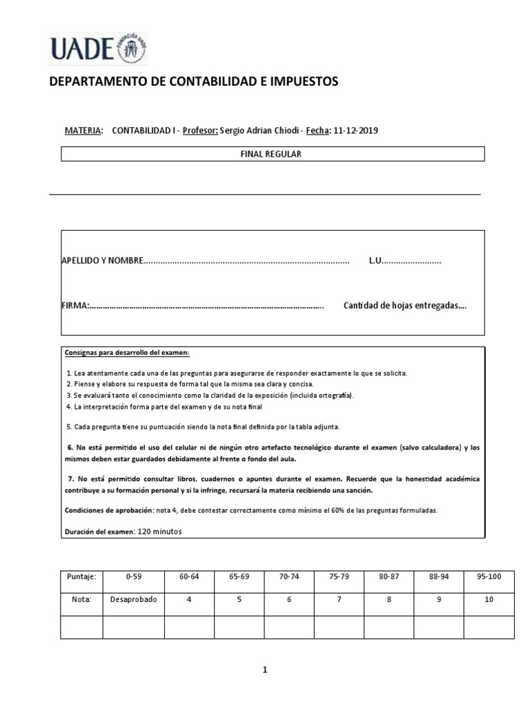 17.11.2022 - Simulacro - Examen Final Regular | PDF | Contabilidad | Prueba (evaluación)