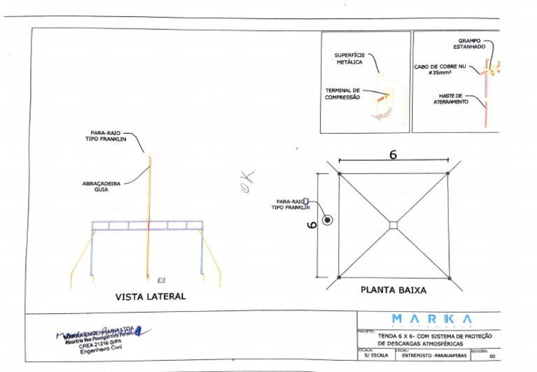 PROJETO DE SPDA TENDA 6x6 | PDF