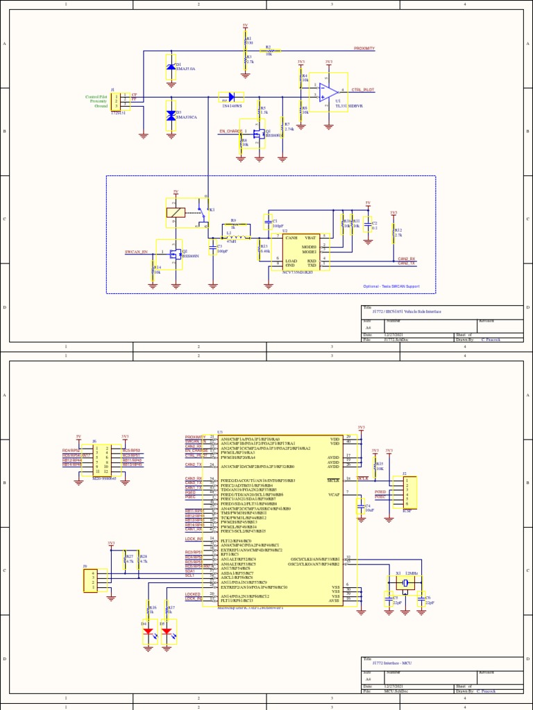EVCC Interface 1.A.2 Schematics | PDF