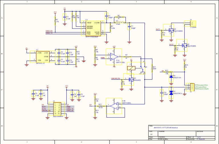 EVSE Interface Circuit Diagram | PDF