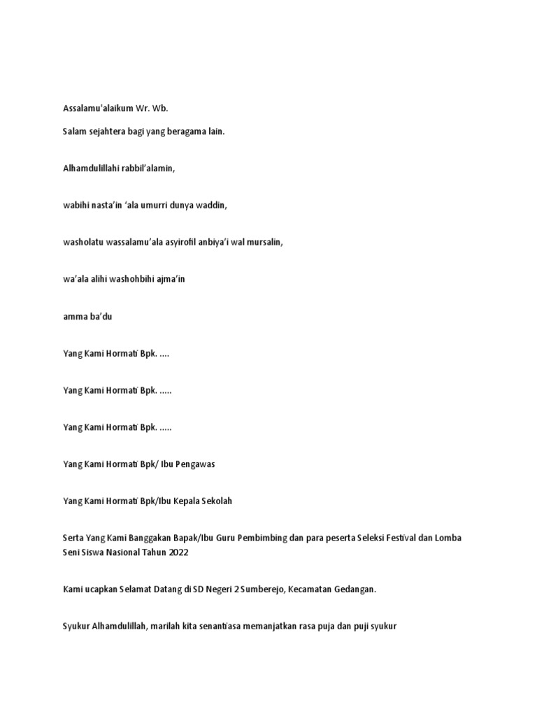 FLS2N 2022 di SDN 2 Sumberejo | PDF | Agama & Spiritualitas