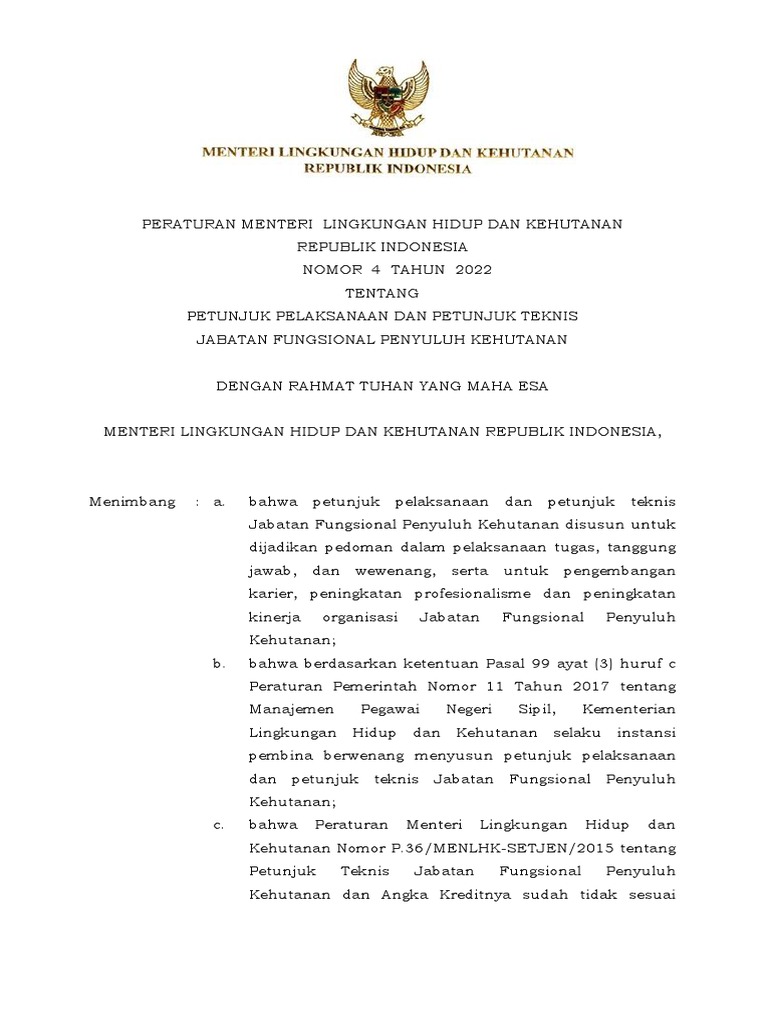 Permen LKH No. 4 Tahun 2022 | PDF