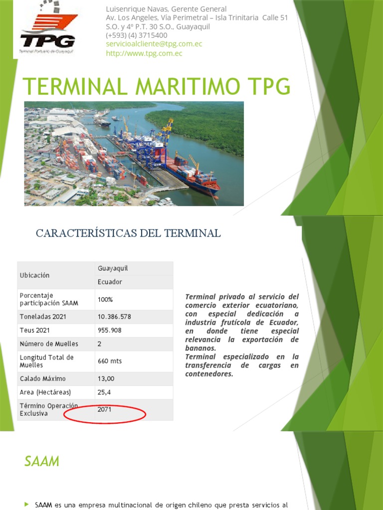 Terminal Maritimo de Guayaquil - TPG | PDF | Ecuador | Logística