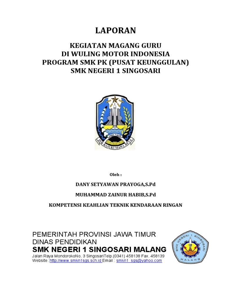 Laporan Magang Guru SMK Negeri 1 Singosari | PDF