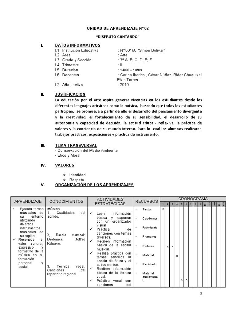 Unidad de Aprendizaje 3ro Secundaria | PDF | Evaluación | Conceptos psicologicos