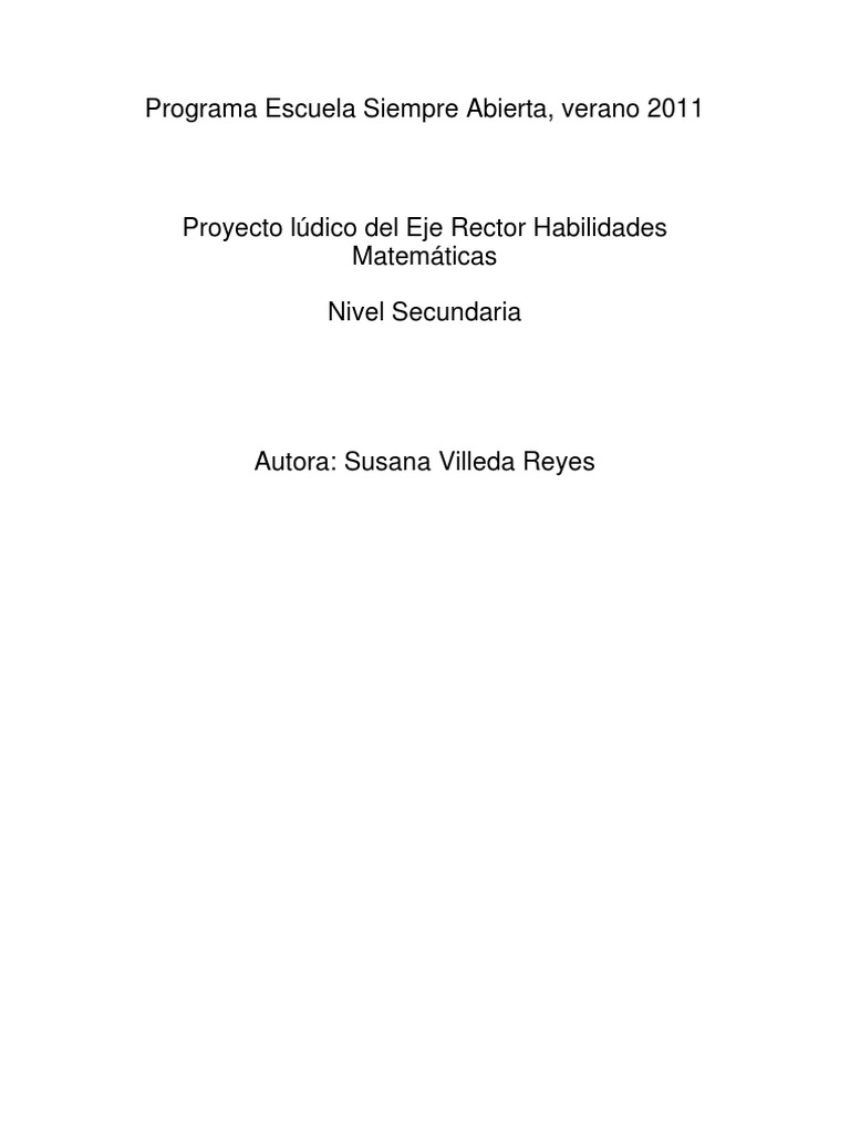 Proyecto Mate Secundaria | PDF | Matemáticas | Aprendizaje