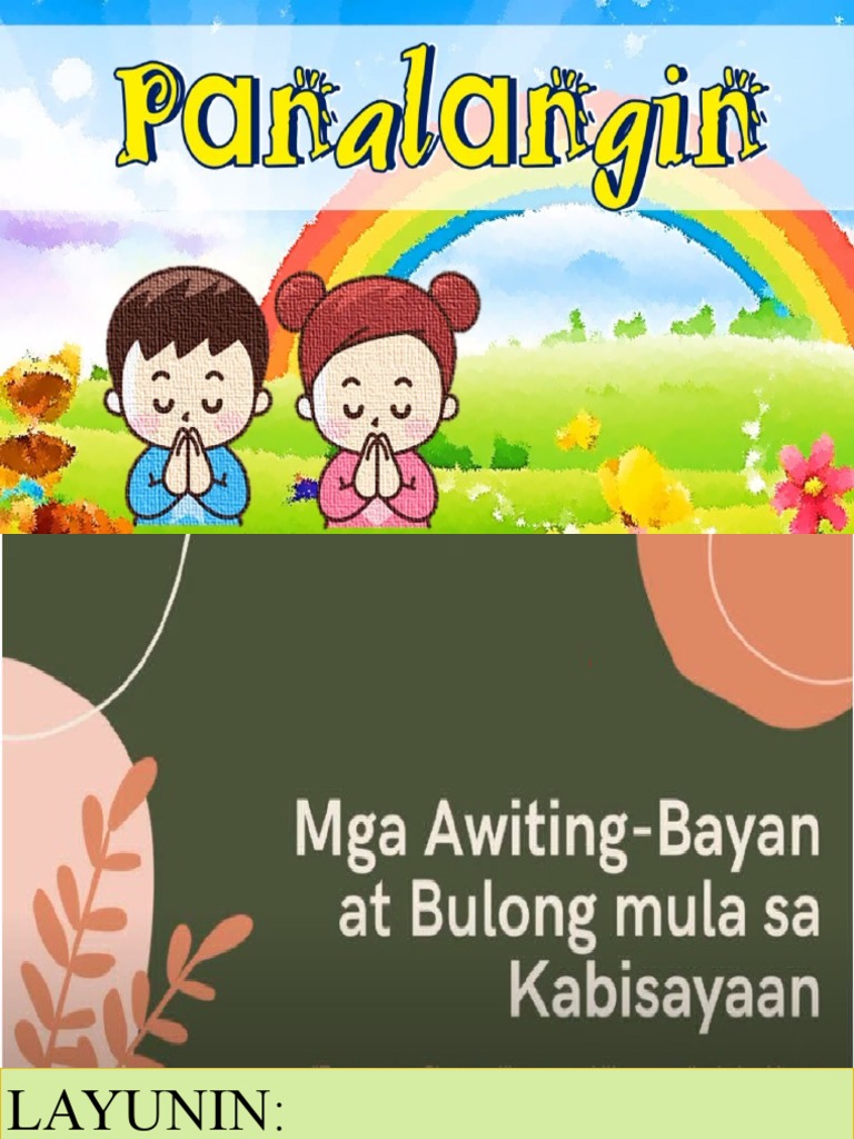Q2 WEEK 1 Awiting Bayan at Bulong | PDF
