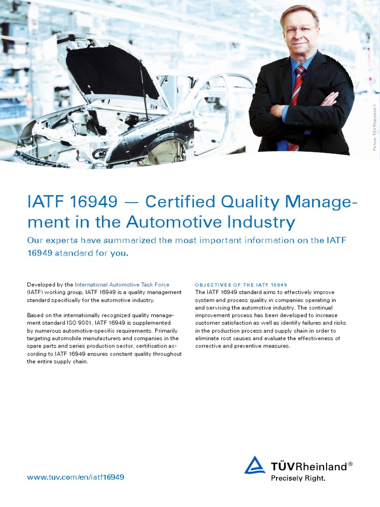 Tuv Rheinland Iatf 16949 Leaflet en | PDF | Audit | Iso 9000