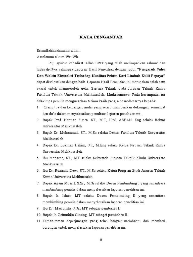Kata Pengantar Proposal | PDF