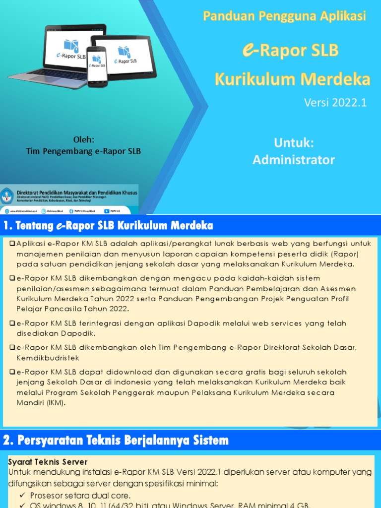 Panduan Erapor - Admin | PDF