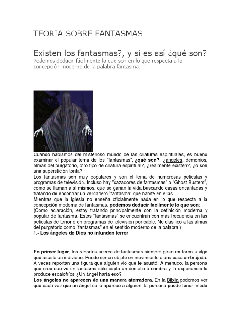 Teoria Sobre Fantasmas | PDF | Fantasmas | Demonios
