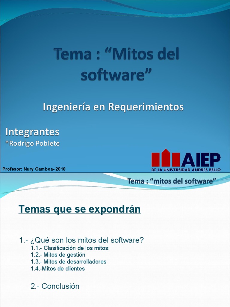 Mitos Del Software | PDF