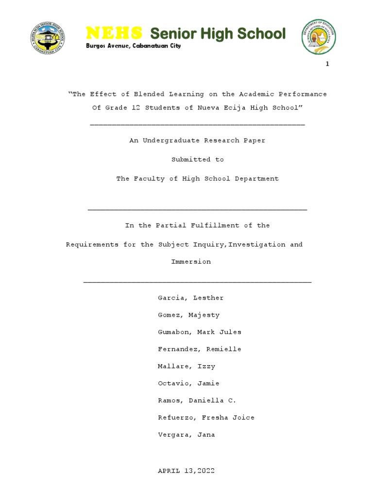 HUMSS 12 E GRP 3 Chapter 1 3 | PDF | Educational Technology | Learning