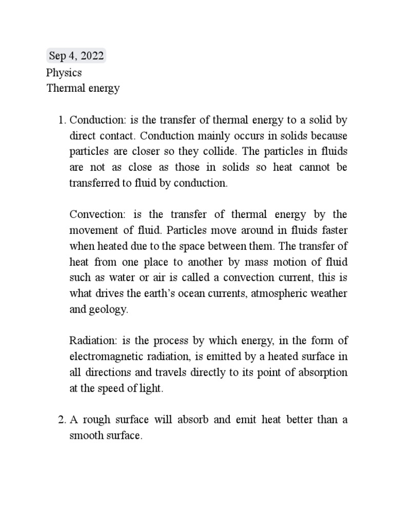 Thermal Physics Project Assignment | PDF