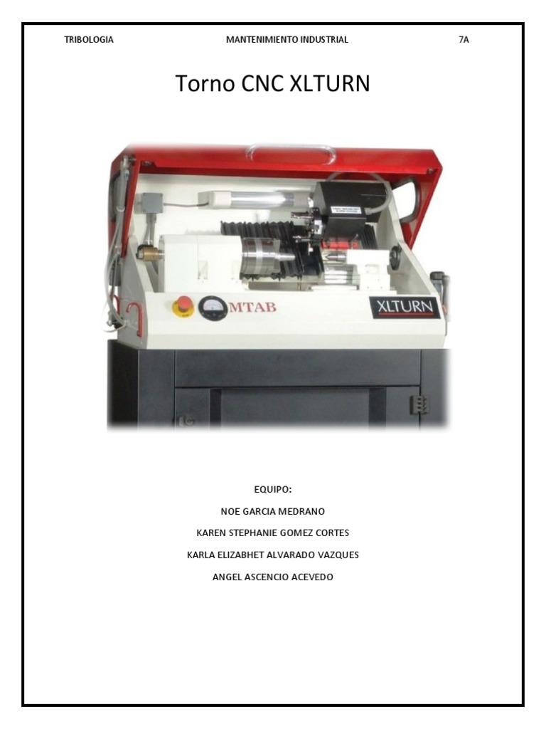 Torno CNC XLTURN | PDF | Control numerico | Mecanizado