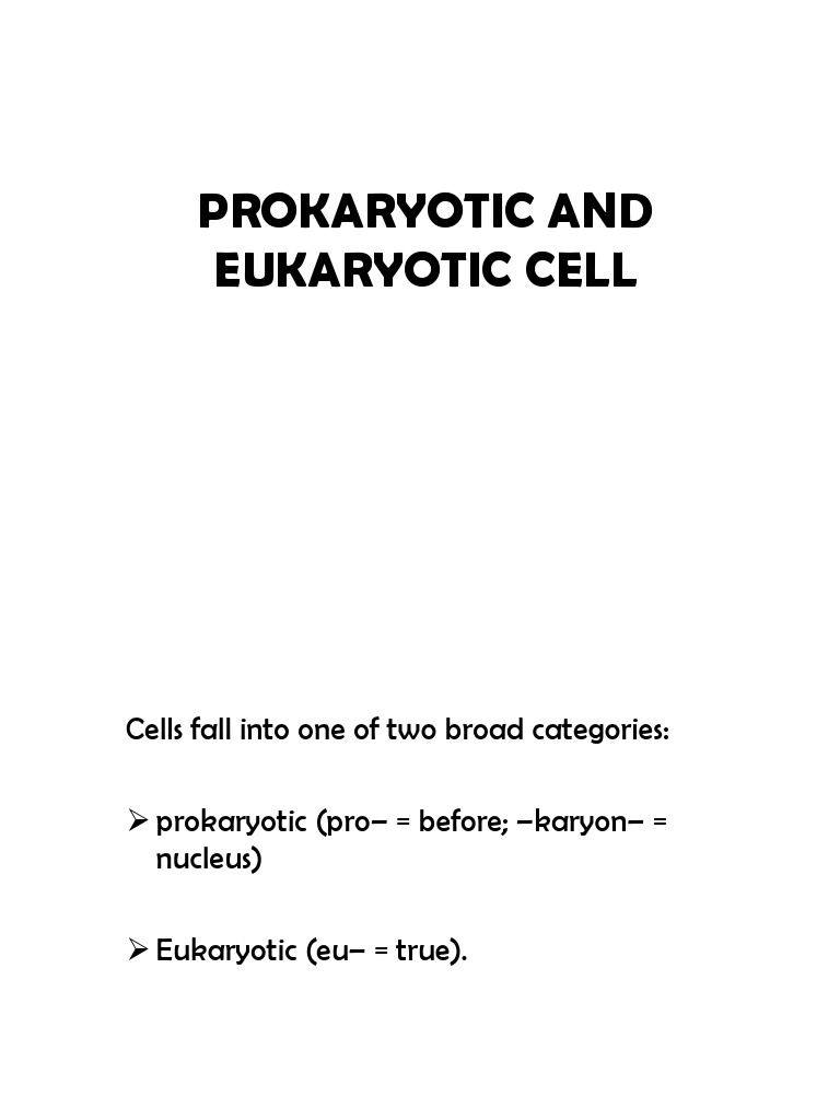 Prokaryotic and Eukaryotic Cell | PDF | Cell (Biology) | Eukaryotes