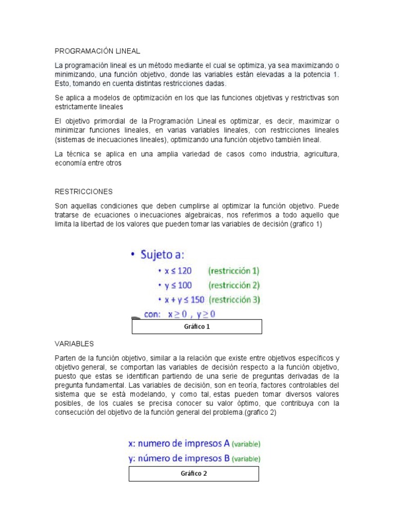 Programación Lineal | PDF