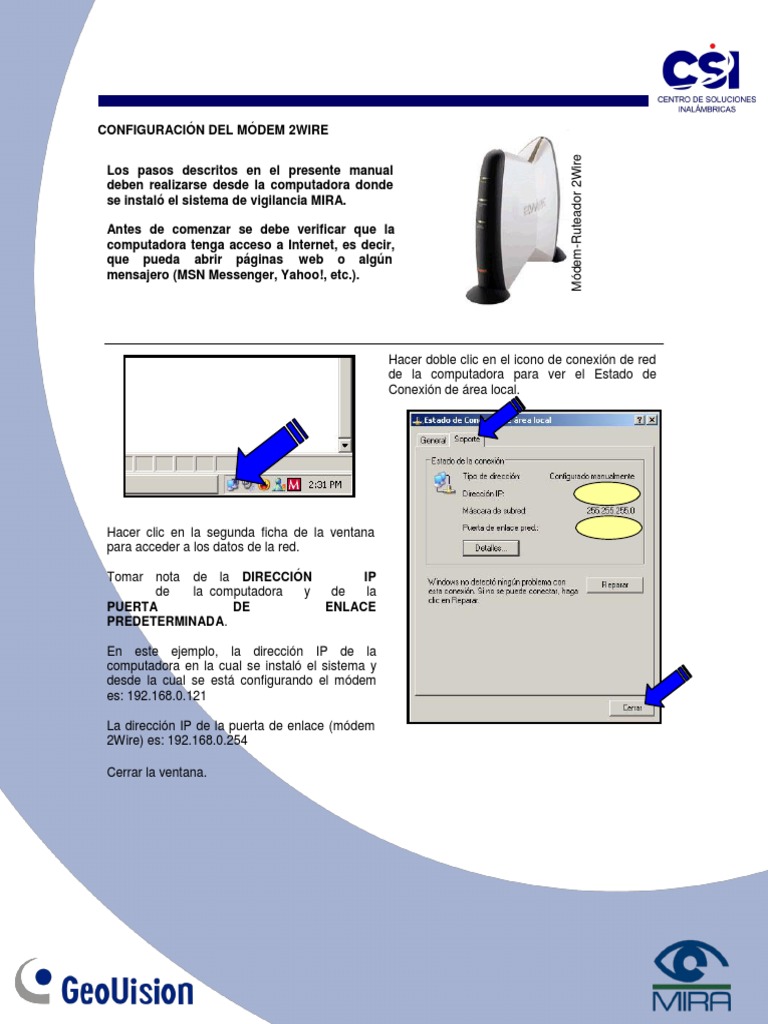 Configuración del Módem 2Wire | PDF | Cortafuegos (informática) | Red ...