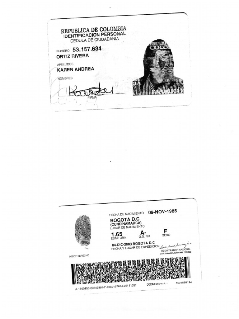 Cedula Karen Ortiz Rivera | PDF