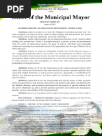 Sample Executive Order - Creation of LYDC and LYDO | PDF | President Of ...