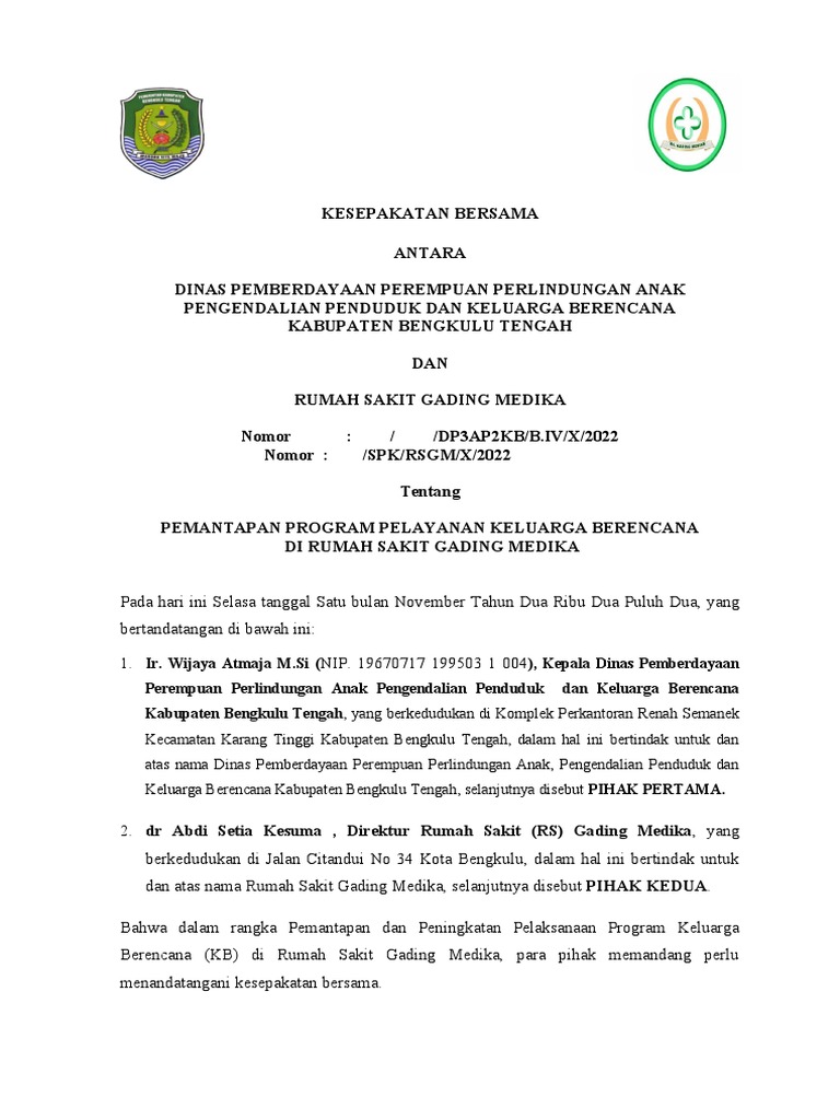 MoU - BKKBN Benteng | PDF