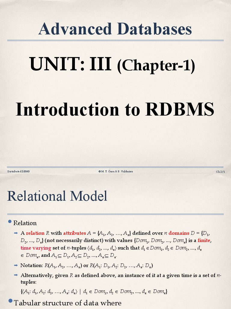 ADB - Unit - III (Chapter-1) | PDF ADB - Unit - III (Chapter-1) | PDF