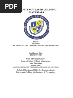 Competency-Base Curriculum Driving NC II | PDF | Occupational Safety ...